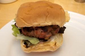 Fall Flavors Burger with Pork, Pear, & Sage | The Three Bite Rule