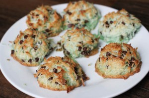 Mint Coconut Macaroons | The Three Bite Rule